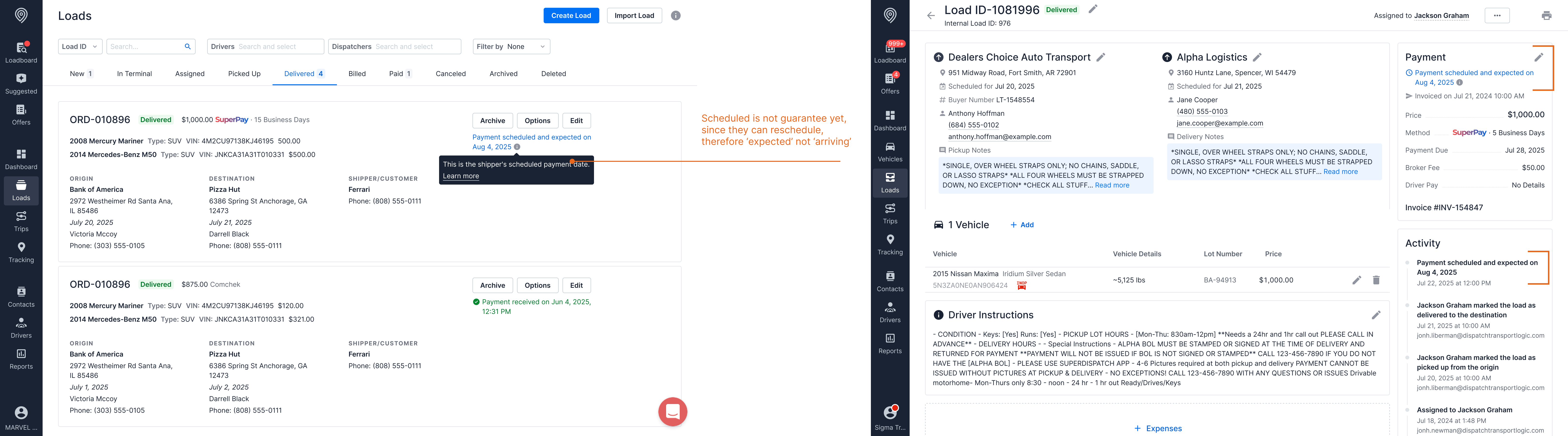 How to understand Carrier Payment Status's – Super Dispatch