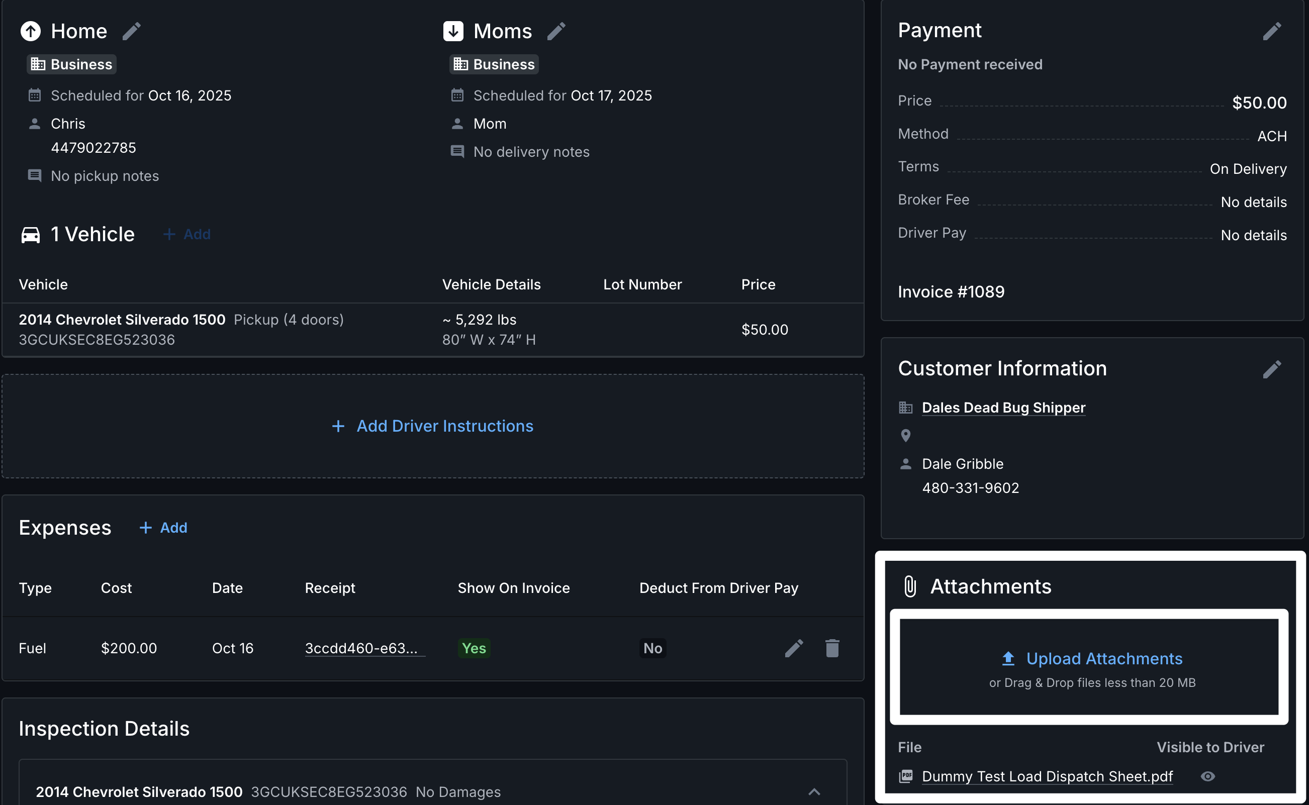 How to Add Attachments to a Load in Carrier TMS – Super Dispatch