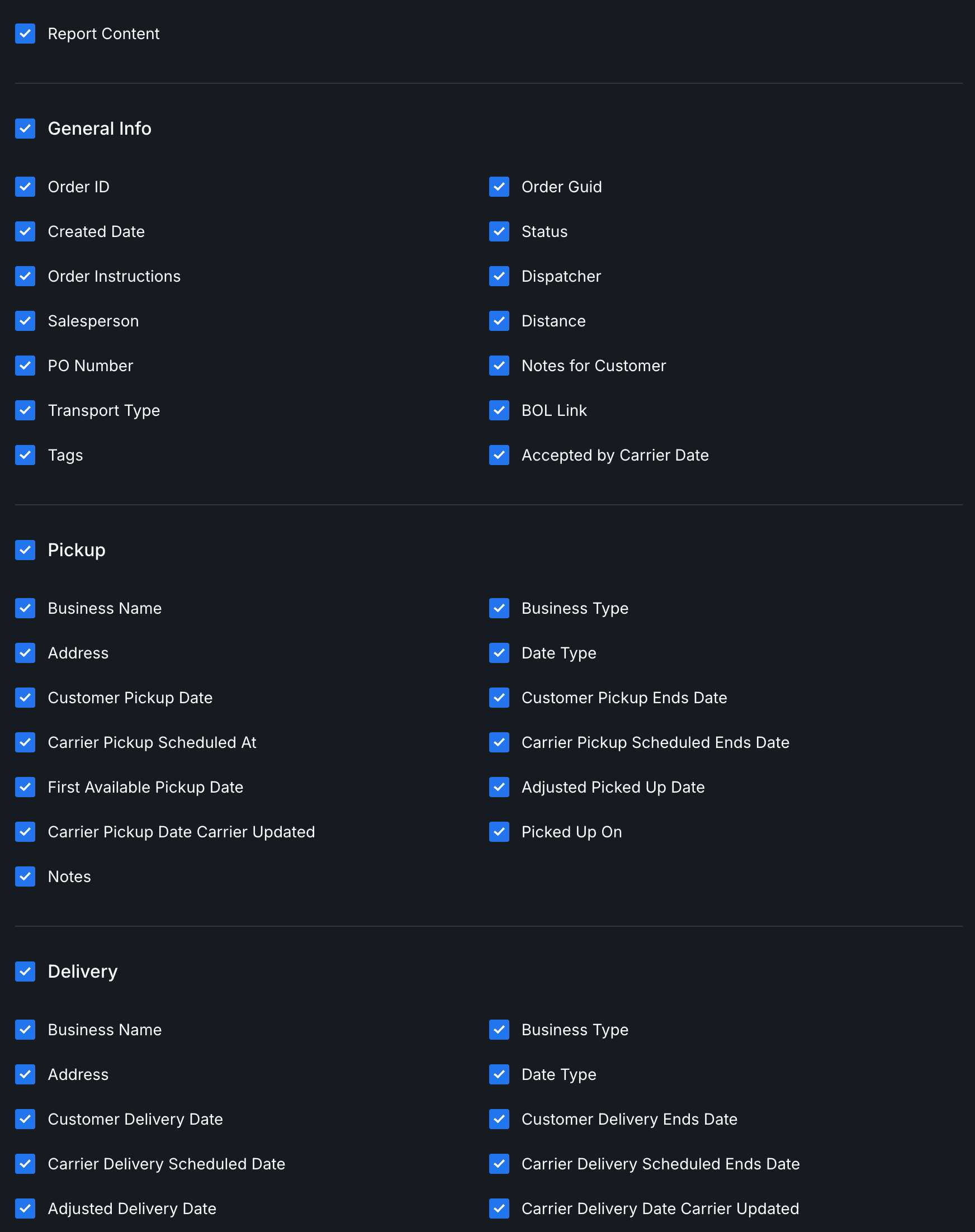 How to make a Custom Report In Shipper TMS – Super Dispatch
