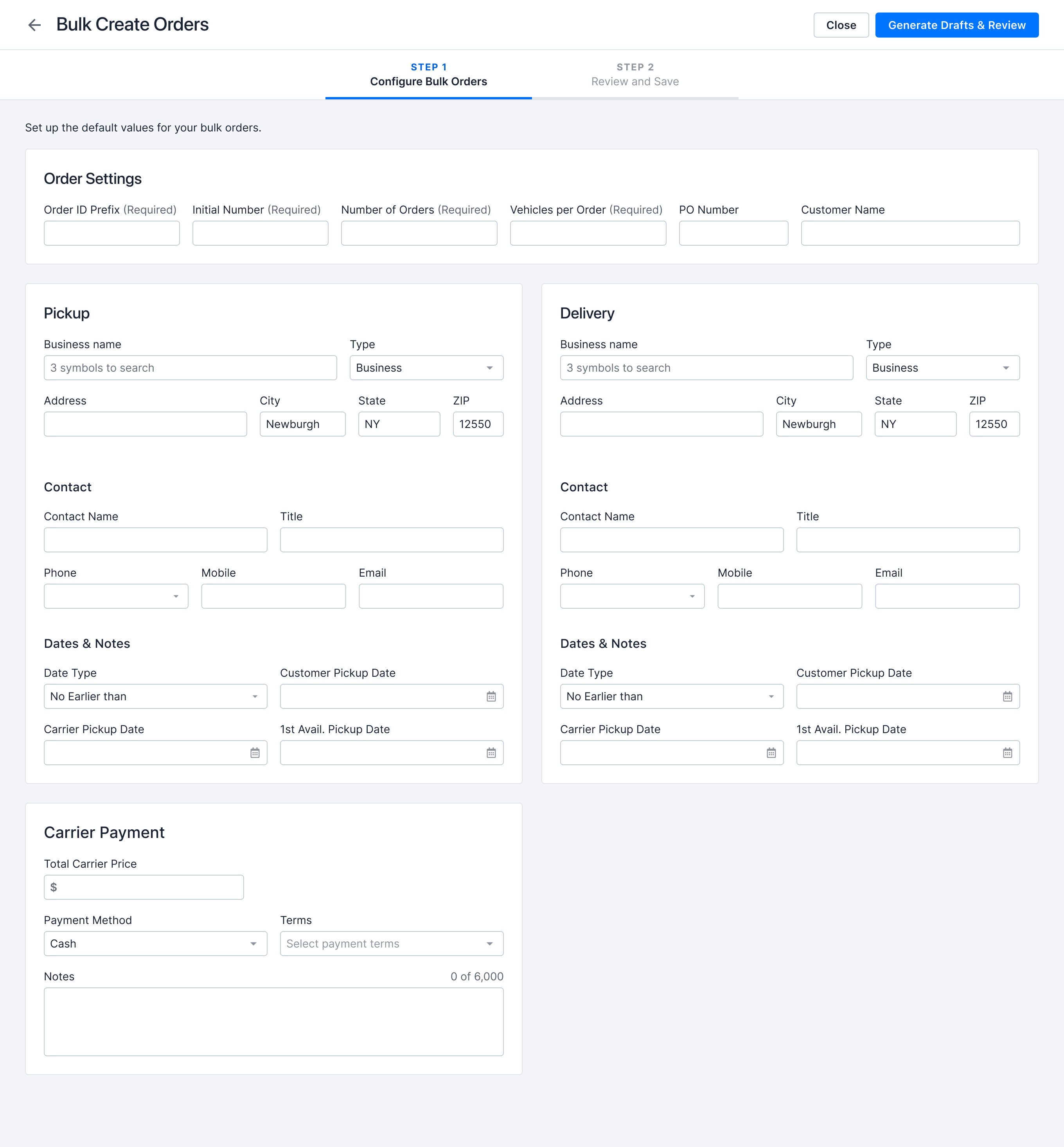 Bulk Order Creation & Posting In Shipper TMS – Super Dispatch